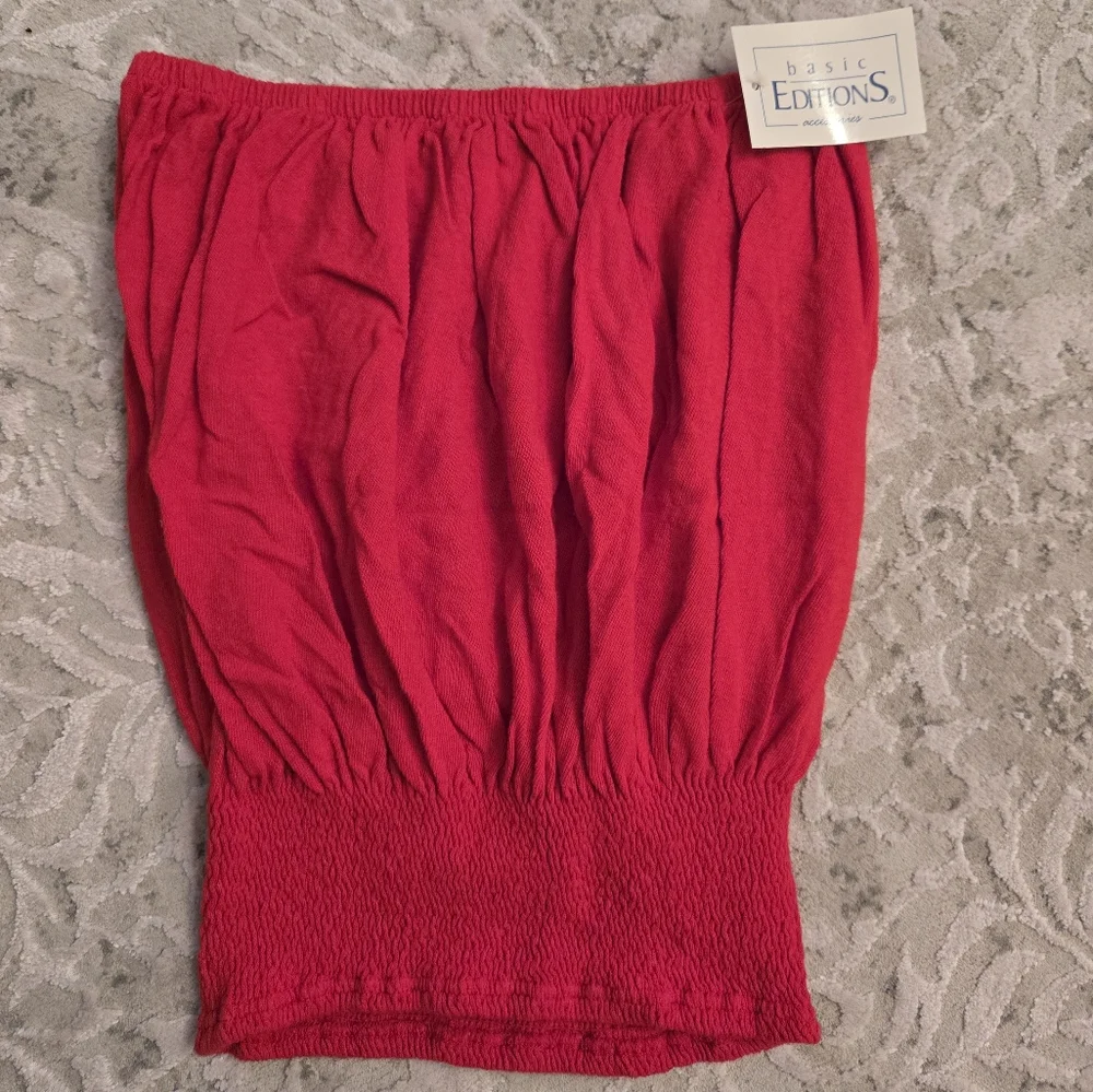 Basic Editions | Tops | Vintage 99s Y2k Basic Editions Kmart Red Tube ...